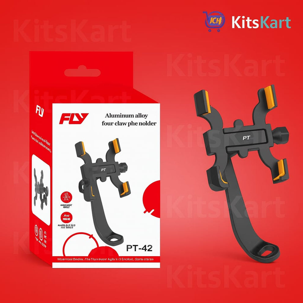 FLY Aluminum Alloy Four Claw Phone Holder PT-42 | Anti-Slip Protection ...